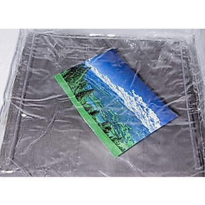 Clear Vinyl Zippered Storage Bags 9 x 11 x 5 Inch with 7.5" Display Pocket 5-Pack