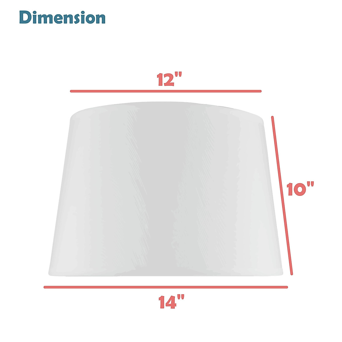 Aspen Creative 32951 Transitional Hardback Empire Shaped Spider Construction Lamp Shade in Light Grey, 14" wide (12" x 14" x 10")