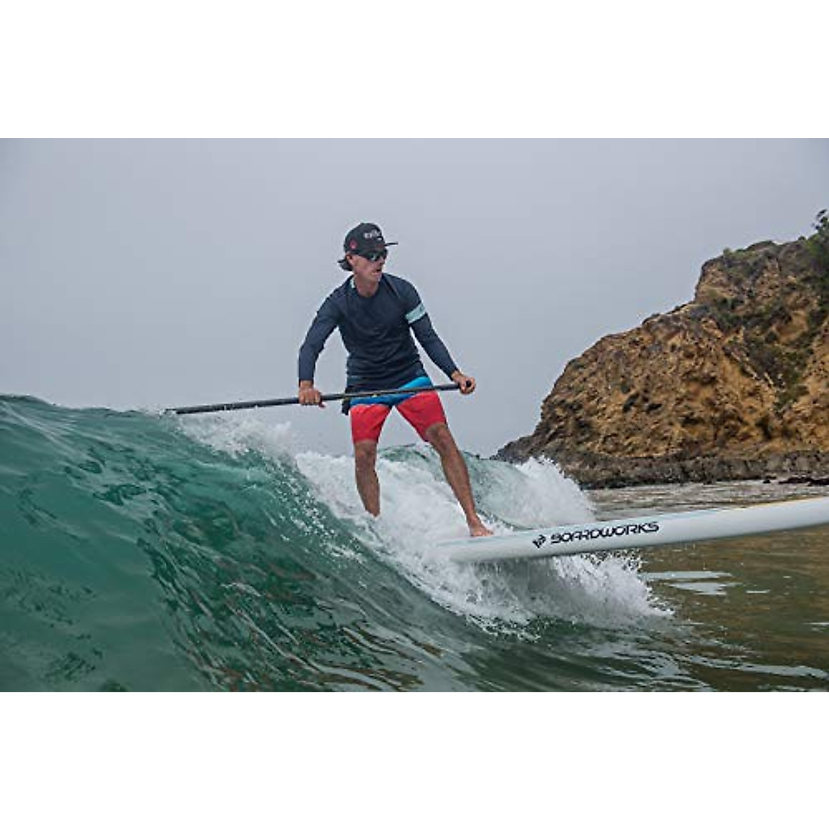 Boardworks Kraken | Surf and Fun Stand Up Paddleboard | EXP Veneer - Epoxy Hardboard | 10' 3", Bamboo/Grey/Ocean