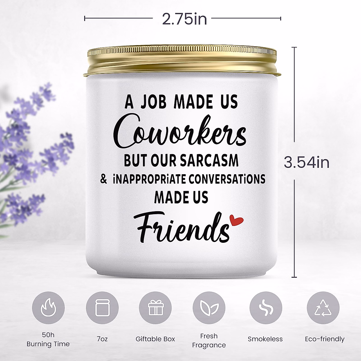 Jonico Gifts for Coworkers - Christmas Gifts for Coworkers, Cool Coworker Gifts for Women, Retirement Gift for Women, Lavender Candle