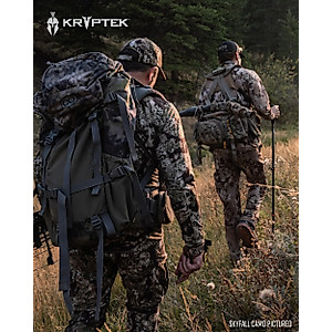 Kryptek Standard Valhalla 2 Long Sleeve Half Zip, Lightweight Camo Hunting Shirt, Highlander, L