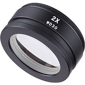 AmScope SM20 2X Barlow Lens For SM and SW Stereo Microscopes (48mm)
