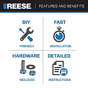 Reese Towpower 77139 Class I Insta-Hitch with 1-1/4" Square Receiver opening