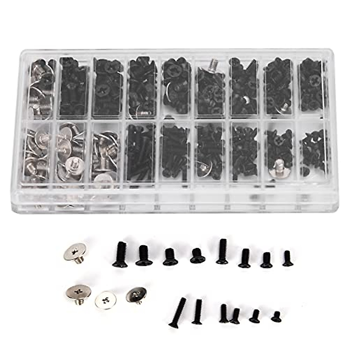 Computer Screws Kit Alloy Steel Micro Cross Screw Assortment Set M2 M2.5 M3 Fasteners,360Pcs