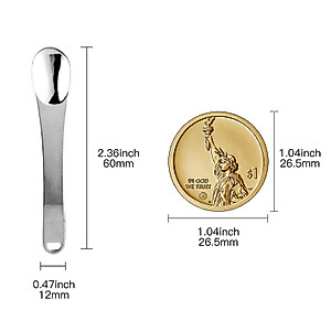 4 Pack Metal Makeup Spatula, Mini Spoon, Beauty Scoop for Facial Cosmetic, Face Mask (Silver & Gold)