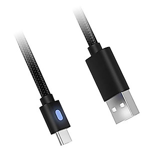 SOONHUA USB Type-C Cable, 3 Meter USB Charging Cable with LED Indicator for PS5 Switch Game Controller Type-C Mobile Phones