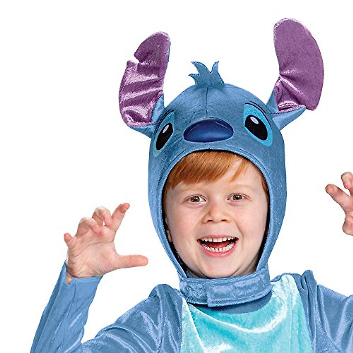 Disguise Stitch Costume for Kids, Officially Lilo and Stitch Costume Jumpsuit and Headpiece, Toddler Size Medium (3T-4T) Multicolored