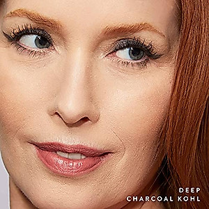 LAURA GELLER NEW YORK Kajal Longwear Kohl Eyeliner Pencil with Caffeine, Smooth & Blendable Makeup, Deep Charcoal