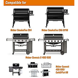 NUPICK 35 Pack Drip Pan Compatible for Weber SmokeFire EX4 / EX6 / EPX6, Genesis II 400/600, Summit 400/600 Series Grills, Disposable Aluminum Foil Grease Trays, 11.1" x 4.75" x 2.5"