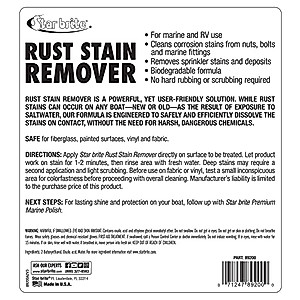 STAR BRITE Rust Stain Remover Spray - Instantly Dissolve Corrosion Stains on Fiberglass, Vinyl, Fabric, Metal & Painted Surfaces - Also Removes Sprinkler Stains - 1 Gallon (089200)