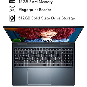 Dell Inspiron 16 7610, 16 inch 16:10 3K Non-Touch Laptop - Intel Core i7-11800H, 16GB DDR4 RAM, 512GB SSD, Intel UHD, Windows 10 Home - Mist Blue (Renewed)