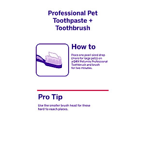 Petsmile Professional Pet Tooth Brushing Kit - Cat & Dog Toothbrush and Toothpaste for Plaque, Tartar, & Bad Breath - VOHC Accepted Non Enzymatic Cat & Dog Toothpaste (Rotisserie Chicken, 2.5 Oz)