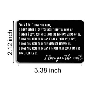 Jstud Engraved Wallet Inserts Card Thanksgiving Gifts Wallet Card Gifts for Men Women Husbands Wife Boyfriend Girfriend