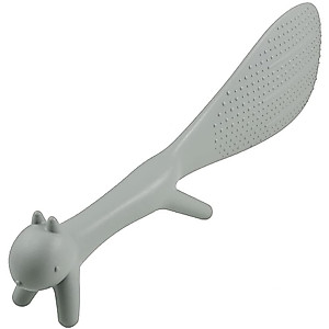 Plastic Squirrel Shaped Non Stick Rice Paddle Spoon Gray