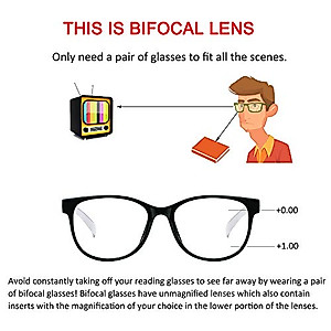 YEIN Bifocal Reading Glasses, Photochromic Brown Sunglasses, 0.00/+2.00 Magnification for Women/Men