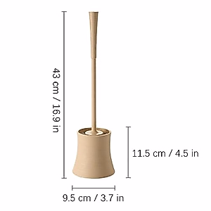 SAAKO Portable Toilet Bowl Brush Floor Standing Toilet Brush Practical Toilet Cleaner Brush with Plastic Long Handle for Bathroom