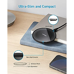 Anker 315 Wireless Charger (Pad), 10W Max Fast Charging, Compatible with iPhone 14/13 Series, Samsung S22, AirPods, Samsung Buds, Google Buds, and More (Wall Charger Not Included)