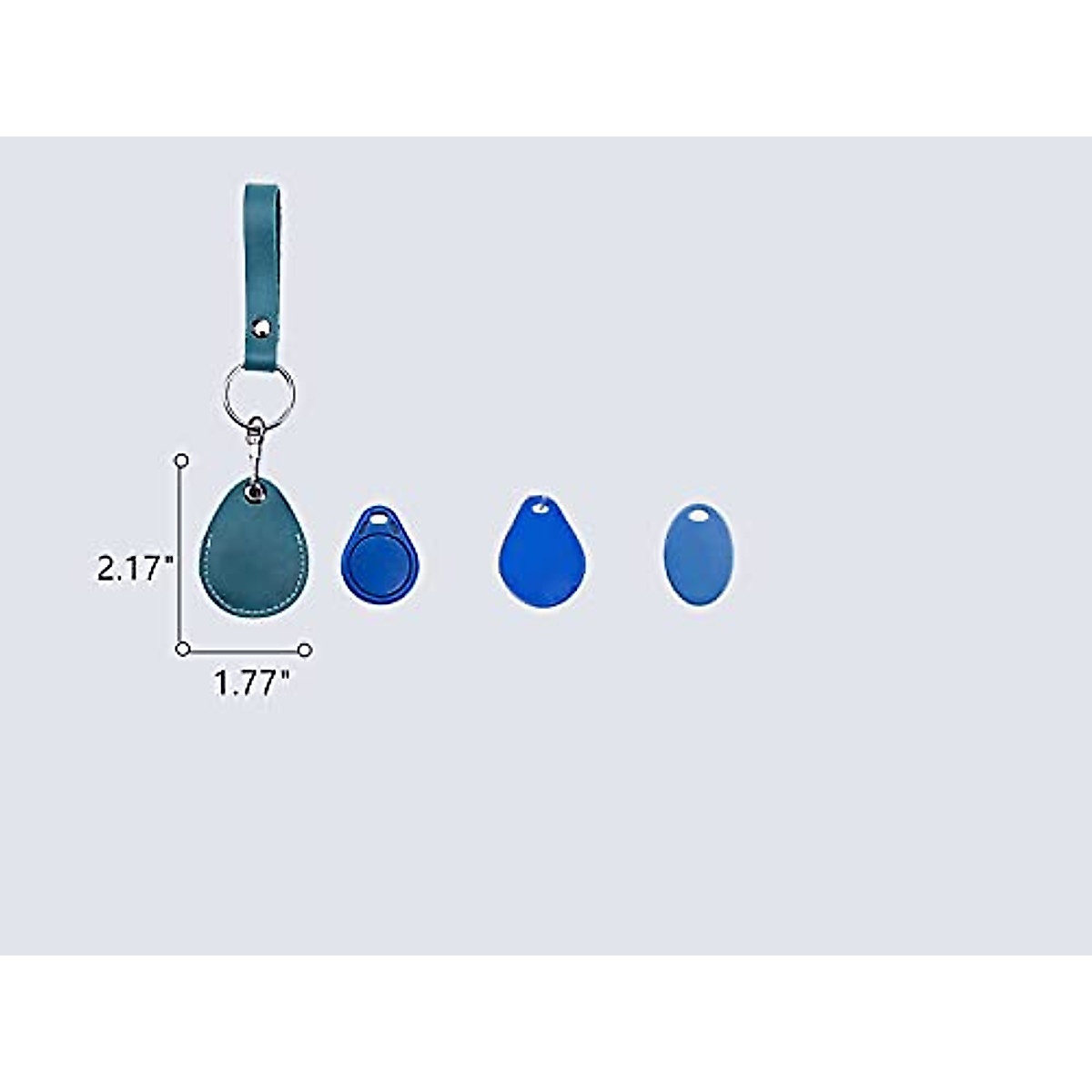 Temvue Access Card Holder RFID Key Fob Bag Key Chains NFC Smart Key Tag Card RFID Pod ID card protector common access card cover(Black)