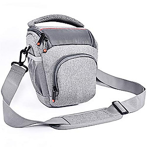 FOSOTO Compact DSLR Camera Bag Shoulder Crossbody Case Compatible for Canon EOS Rebel T6 T7 T8i T100 SL3 XTi 4000D 2000D Nikon D5600 D3400 D3500 Pentax K-70 Olympus E-M10 with Waterproof Rain Cover