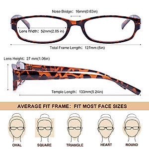 EYEGUARD Readers 4 Pack of Thin and Elegant Womens Reading Glasses with Beautiful Patterns for Ladies 1.75