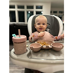 PandaEar 4 Pack Kids & Toddler Glass Cups, Glass Mason Jar Cups 8.45 oz with Silicone Sleeves & Straws, Toddler Spill-Proof Smoothie Cups