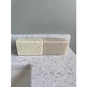 Greenwich Bay Trading Set of 2 Herbal Soaps - Each Individually Wrapped in a Drawstring Cloth Sack - Enriched with Shea Butter & Virgin Olive Oil and Infused with Fresh Botanical Scents - 6.4 Oz Each (Lavender Sage & Rose Petal)