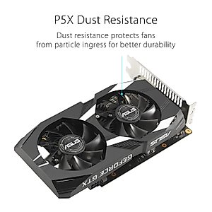 ASUS Dual GeForce® GTX 1650 V2 OC Edition 4GB GDDR6 (PCIE 3.0, 4GB GDDR6 memory, HDMI 2.0b, DisplayPort 1.4a, DVI-D, IP5X Dust Resistant, Auto-Extreme)