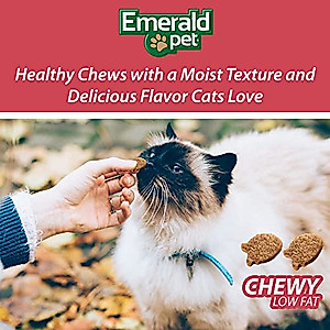 Emerald Pet Feline Health Chews UT Support — Natural Grain Free Urinary Tract Health Cat Chews — Cat Urinary Supplements with Cranberry, Chicory Root, and Dandelion Leaf Extract — Made in USA, 2.5 oz