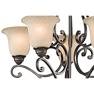 Kichler Camerena 31.25" 5 Light Chandelier with White Scavo with Light Umber Inside Tint Olde Bronze®