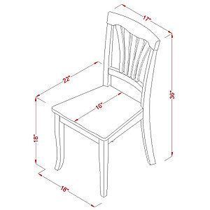 East West Furniture SUAV5-BMK-W 5 Piece Dining Room Furniture Set Includes a Round Dining Table with Dropleaf & Shelves and 4 Wood Seat Chairs, 42x42 Inch, Buttermilk & Cherry