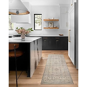 Loloi II Hathaway Collection HTH-06 Blush/Multi 9'-0" x 12'-0", .25" Thick, Area Rug, Soft, Durable, Printed, Modern, Low Pile, Non-Shedding, Easy Clean, Living Room Rug