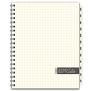 Essential 8.5"x11" Monthly & Weekly 2023 Planner with tabs - 14 Months (November 2022 Through December 2023) - Professional, Simple, Easy-to-Use Design. Frosted Vinyl Covers for Extra Protection