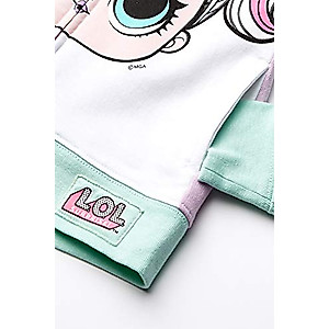L.O.L. Surprise! Girls' Little Theater Club Unicorn Big Face Zip-up Hoodie, Lilac/Mint, 6X