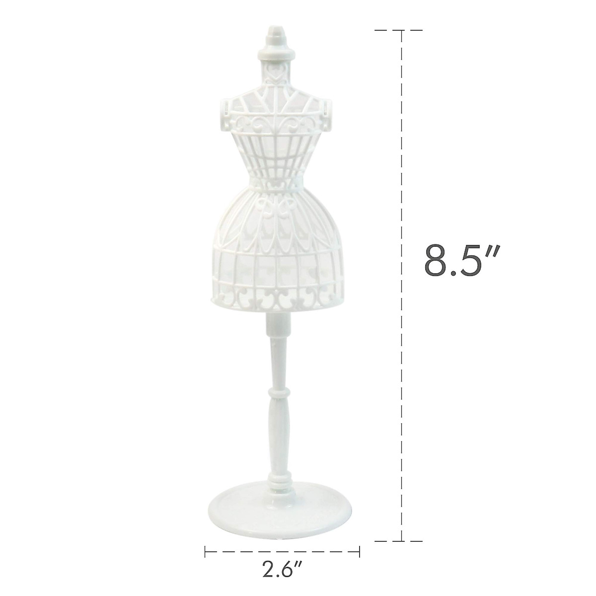 AUEAR, 5 Pack Dress Forms Cloth Gown Plastic Mannequin Display Support Holder Model Stand Accessories for Dresses