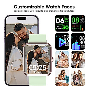 Pautios Smart Watch, Fitness Tracker Without Smartphone, Blood Oxygen Heart Rate and Sleep Monitor, IP68 Waterproof Pedometer Watch, 42mm Fitness Watch for Women Men, Step Counter