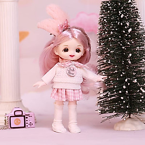 Albrost 6 Inch Princess Mini Doll Clothes, 20 Sets Fashion Doll Outfits for 6inch Small Doll Girl Christmas Birthday Gifts