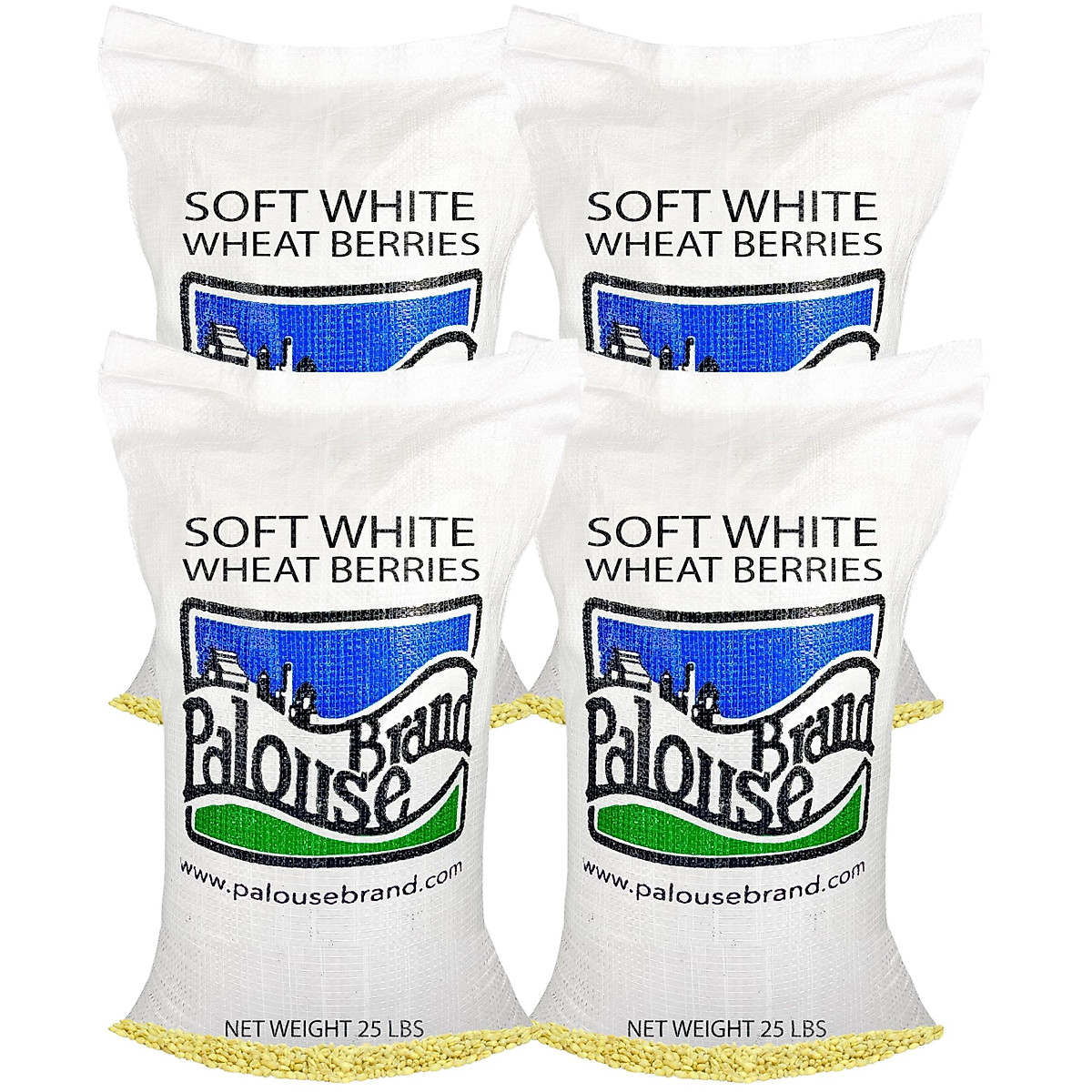 Certified Glyphosate Residue Free Soft White Wheat Berries | 100 LBS | Desiccant Free | Sproutable | Non-GMO Project Verified | Kosher