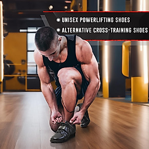 Nordic Lifting Powerlifting Shoes for Heavy Weightlifting - Men's Squat Shoe - MEGIN Black