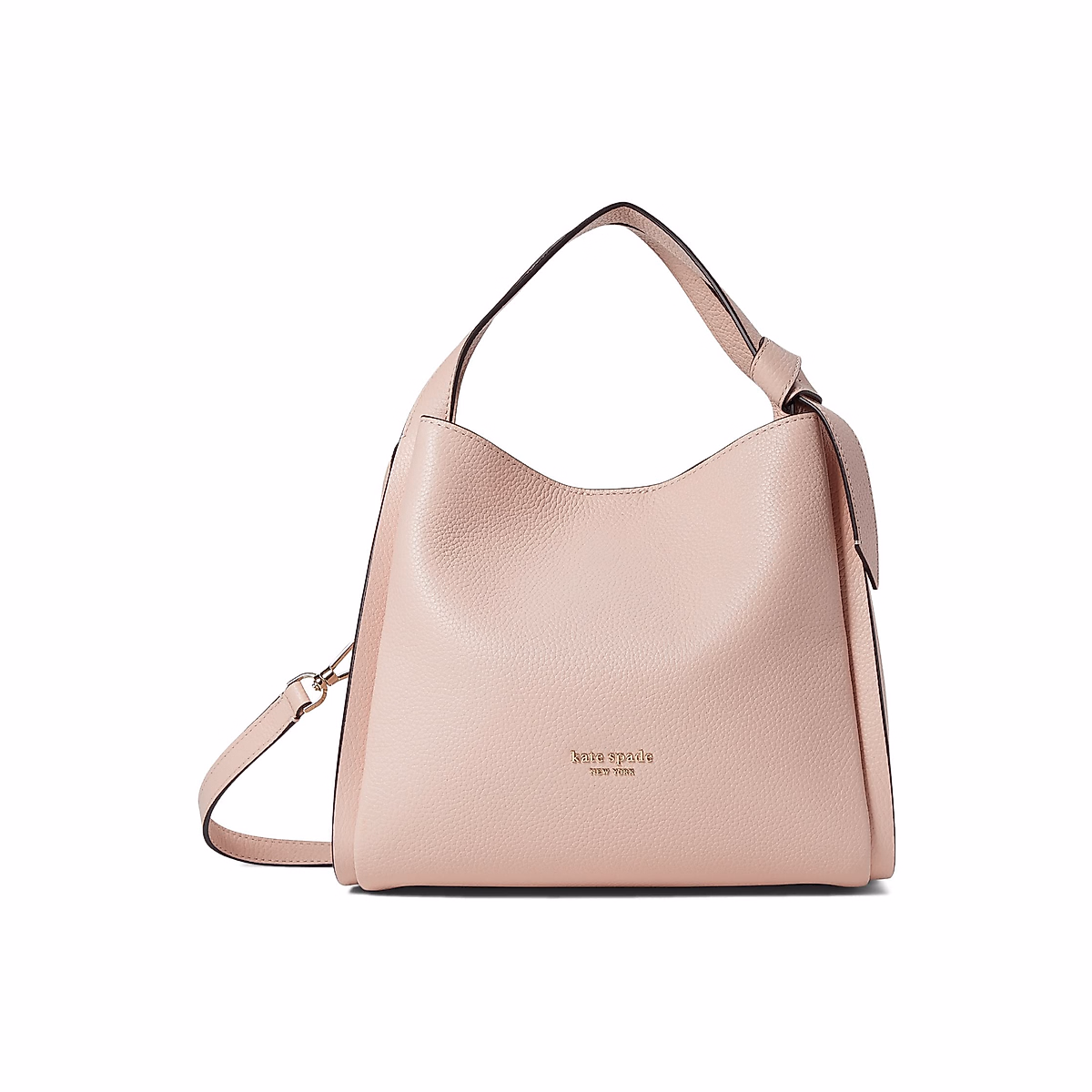 Kate Spade New York Knott Pebbled Leather Medium Crossbody Tote - Bags for Women - Magnetic Snap Closure Mochi Pink One Size One Size
