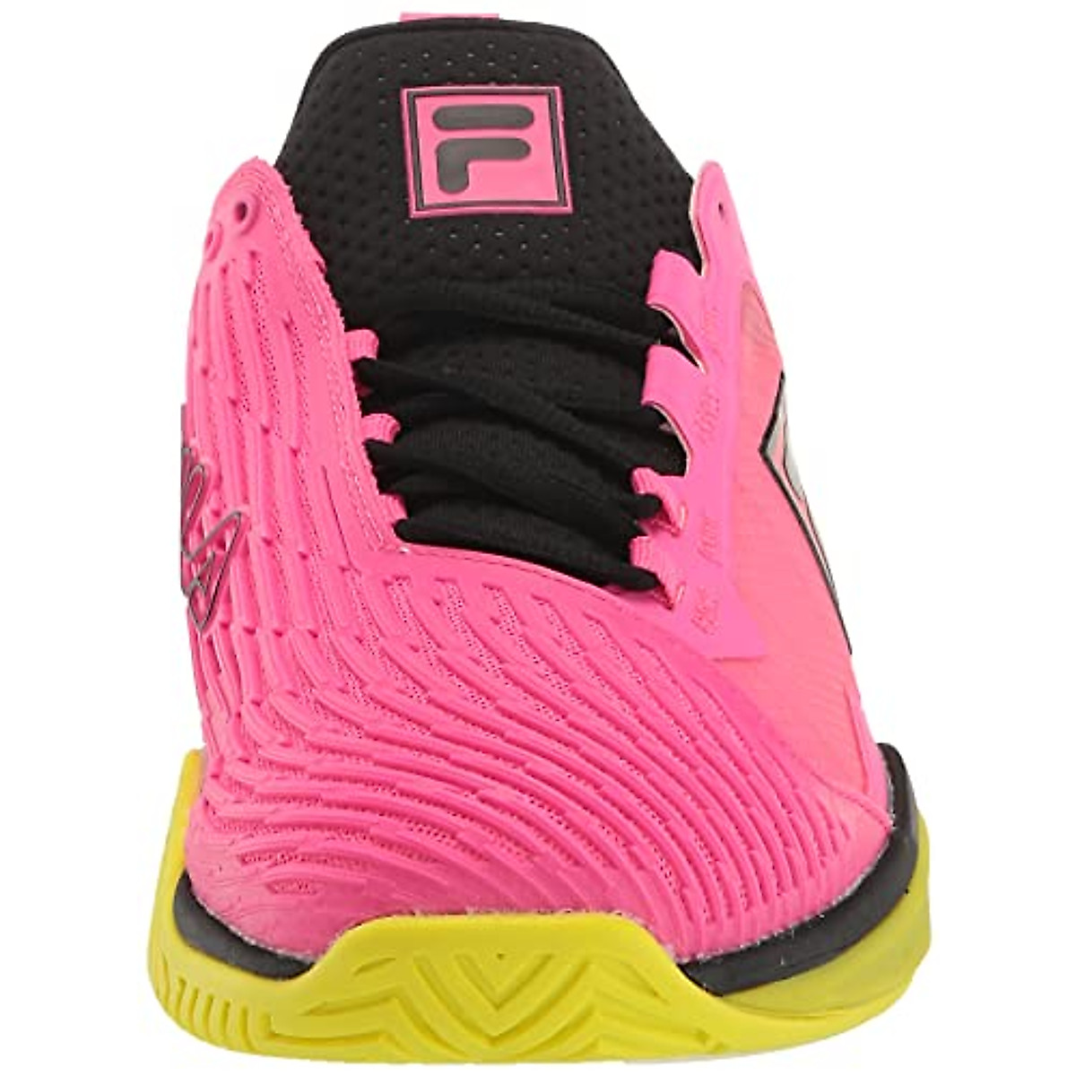 FILA Women's SPEEDSERVE Energized Sneaker, Knockout Pink/Safety Yellow/Black, 9