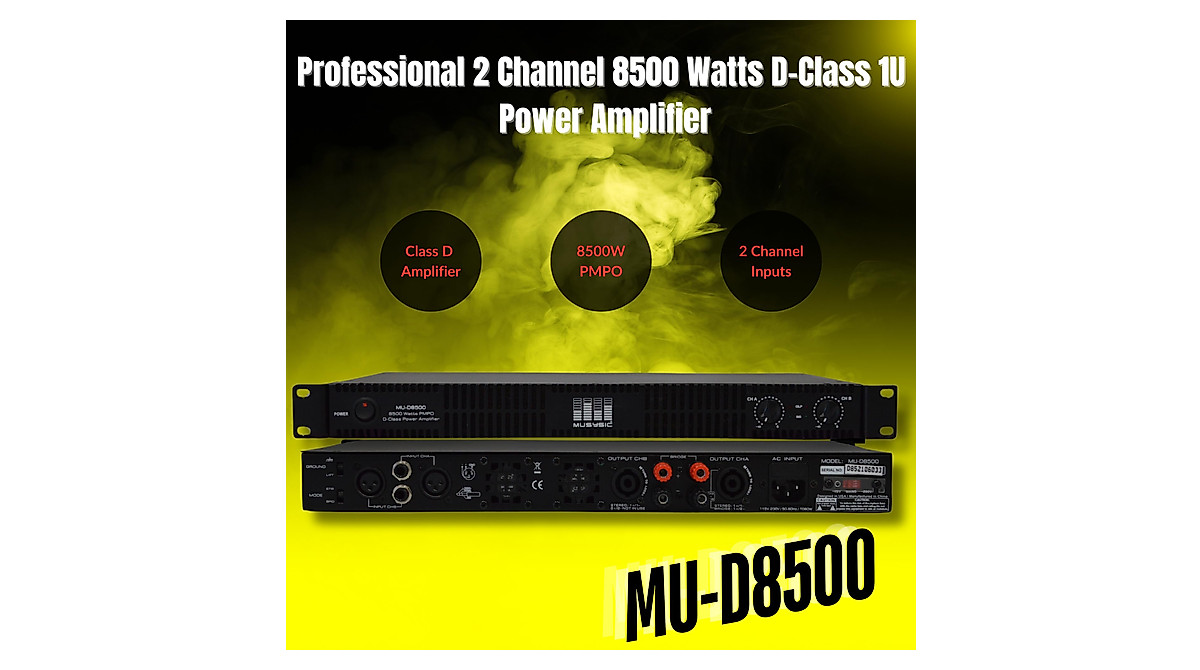 MUSYSIC 2-Channel Digital Amplifier 8500W - Powerful Sound for Home ...