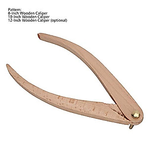 1pcs Caliper Wooden Ruler Positioning Distance Measuring Tool Pottery Tools for Ceramic Measurement(8 inches)