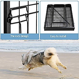 Yaheetech 40-inch Pet Playpen with Door Pet Playpen for Large and Small Animals, Foldable Dog Exercise Pens Indoor & Outdoor 16 Panel