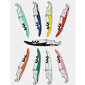 CORKAS Wine Key - Professional Handcrafted Heavy Duty Waiter Corkscrew, Compact Wine Opener with Double Hinged, Foil Cutter and Bottle Opener, Gifts for Servers, Sommelier, Bartenders - Red