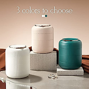 OHFOUL Jewelry Holder Organizer,Jewelry Box,Jewelry Tray,Jewelry Boxes for Men Women,4 Layer Rotating Storage Case with Lid for Rings,Accessory Bracelets Holder Gifts for Girls Womens - white