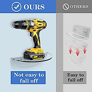 Small Shelf, 3 Set Small Floating Shelves for Wall, Clear Acrylic Shelves for Living Room, Security Cameras, Baby Monitor, Speakers Storage & Decoration, Universal Mini Shelf(5.5in, Clear)