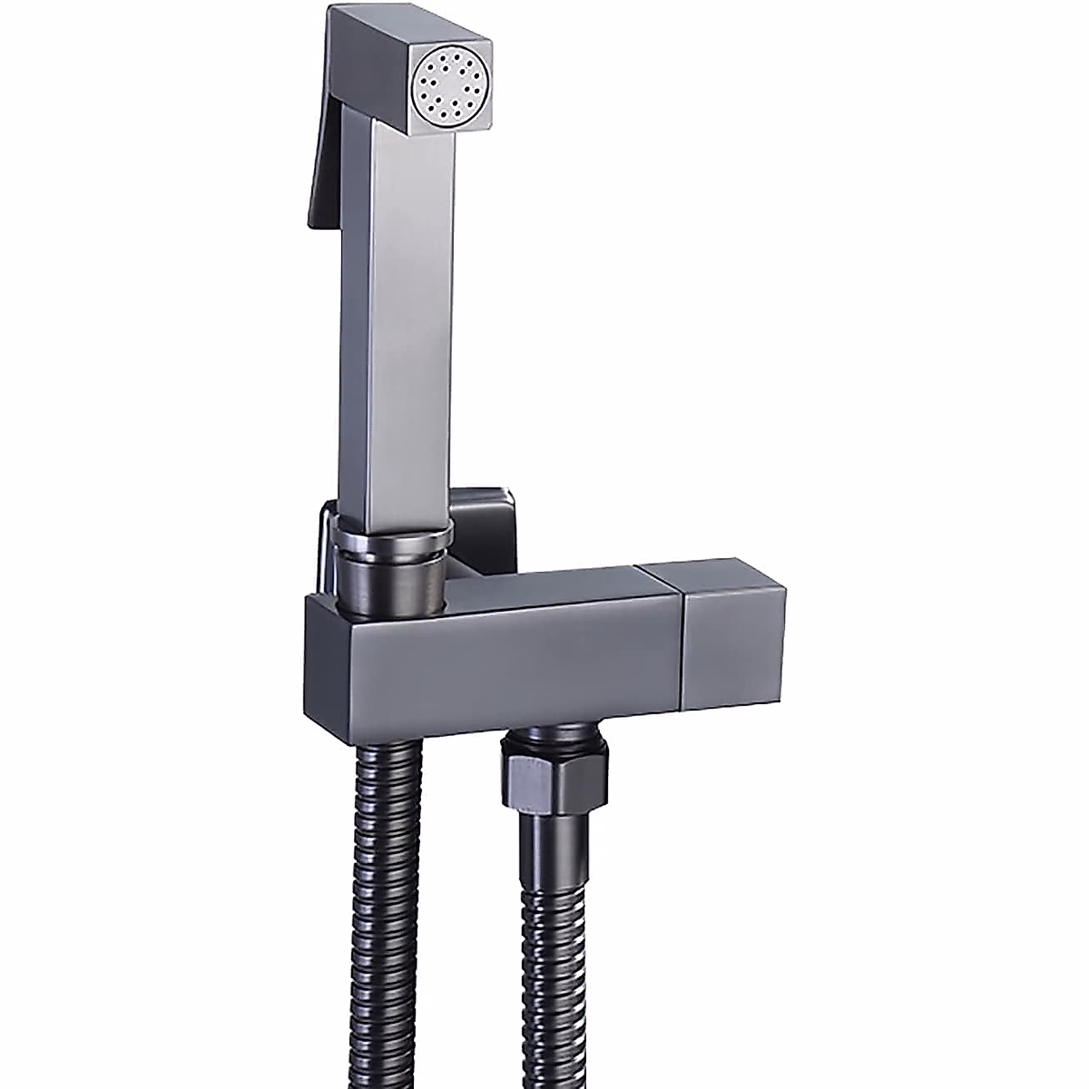 Bidet Hand Shower Toilet Brass Gray Bidet Fittings Set Wall Mount Bidet Spray Attachment with Cold Water, Shower Head for Toilet for Bathroom