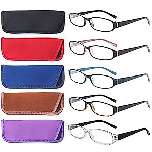 NORPERWIS Reading Glasses 5 Pairs Spring Hinge Comfort Fashion Quality Readers for Men and Women (5 Pack Mix Color, 3.00)