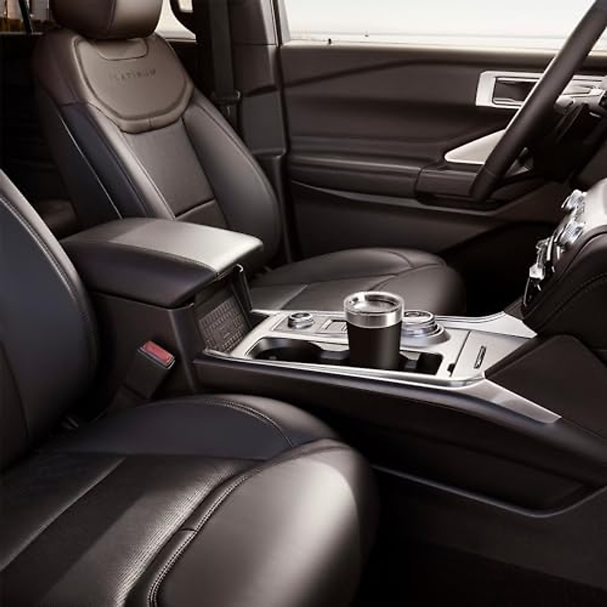 iPick Image for Ford Ranger 20 oz Dual-Wall Insulated Stainless Steel with Black Silicone Sleeve Travel Tumbler