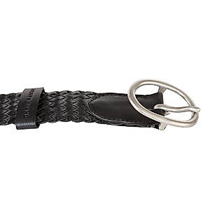 Lucky Brand Women's Western Style Braided Leather Belts, Woven-Black, Small-Medium